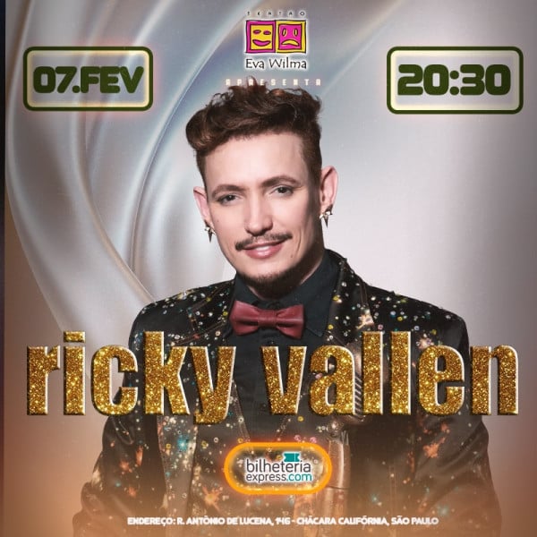 Ricky Vallen - ingressos - Ricky Vallen - Bilheteria Express - Teatro ...